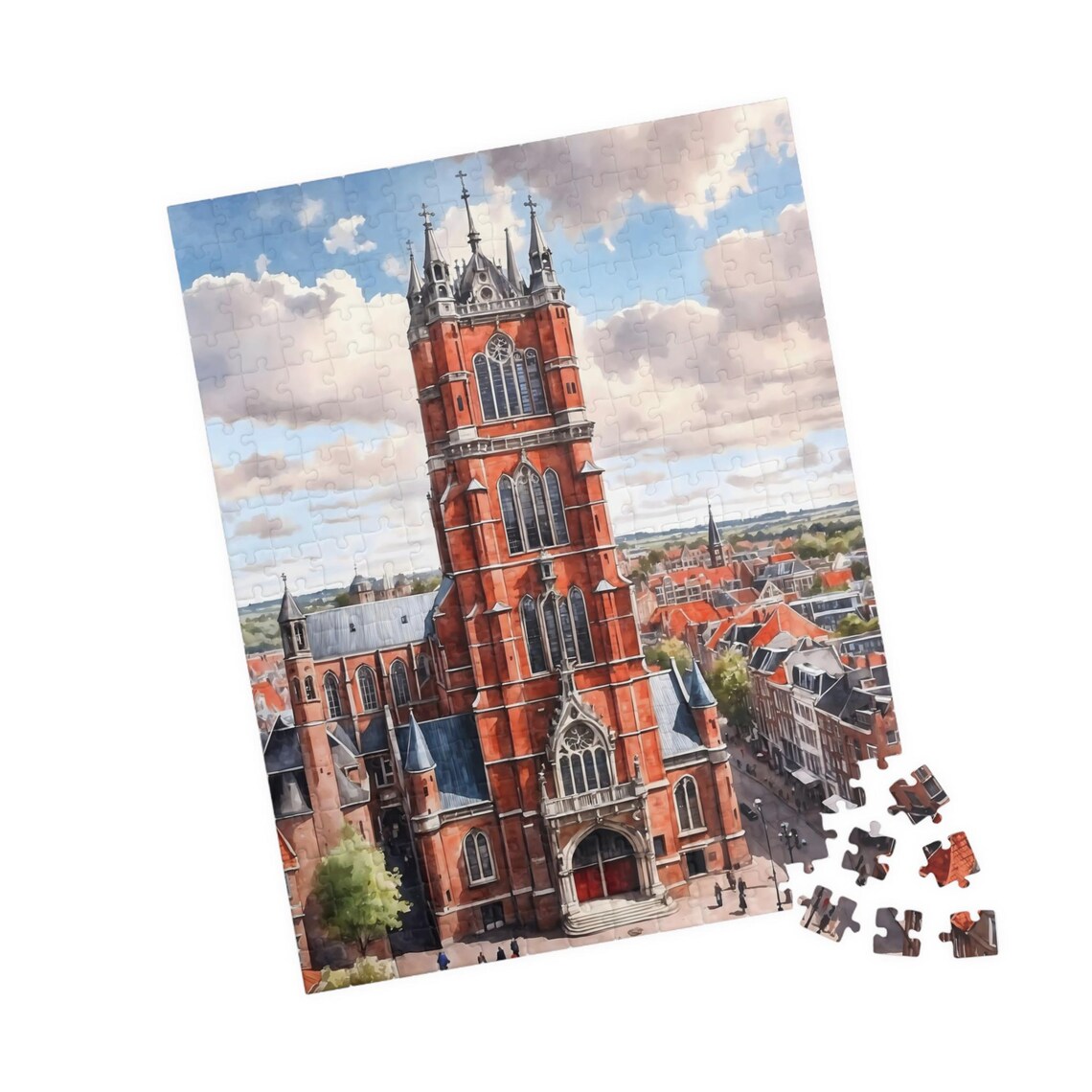 Saint Bavos Cathedral Jigsaw Puzzle Haarlem Netherlands Gothic