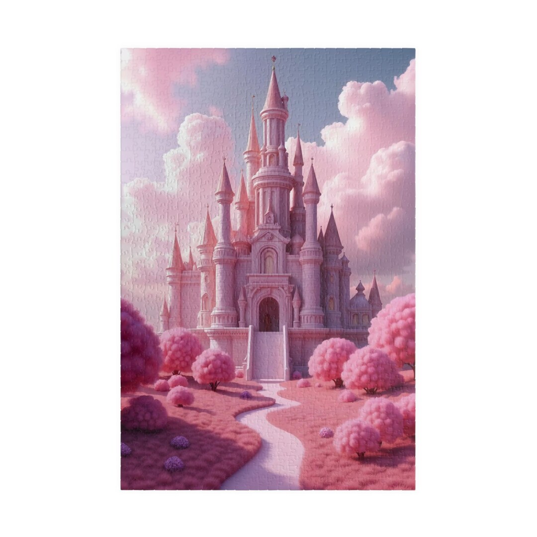 Pink Fantasy Castle Jigsaw Puzzle: Dreamy Fairytale Gift (500/1000 ...