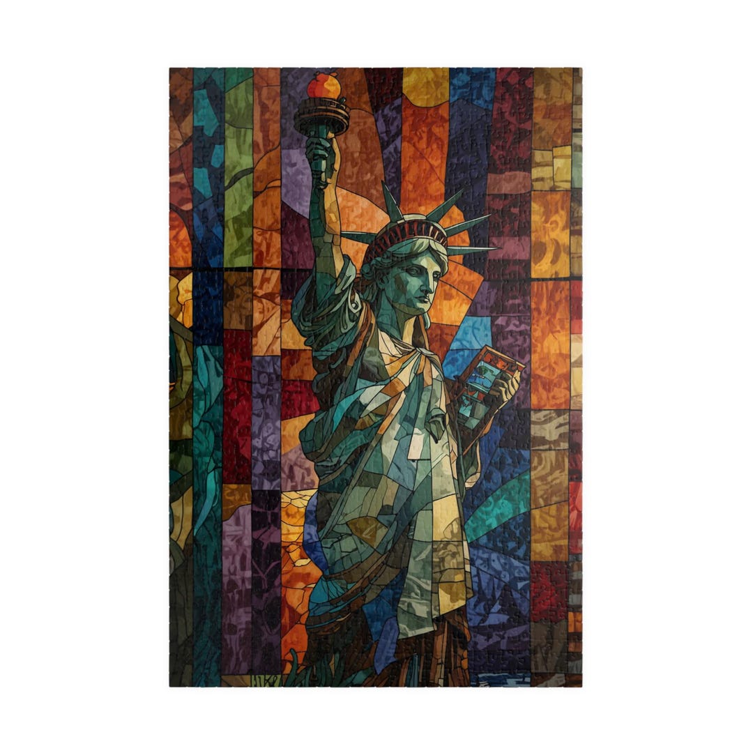 Statue of Liberty Jigsaw Puzzle, 500 Piece, 1000 Piece Puzzle, Stained ...