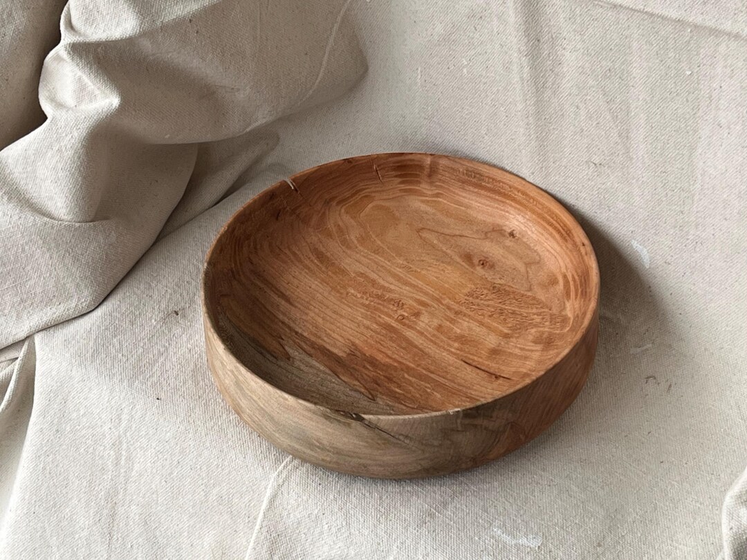 Hand-turned Solid Wood Plates – Walnut & Oak Decorative or Serving ...