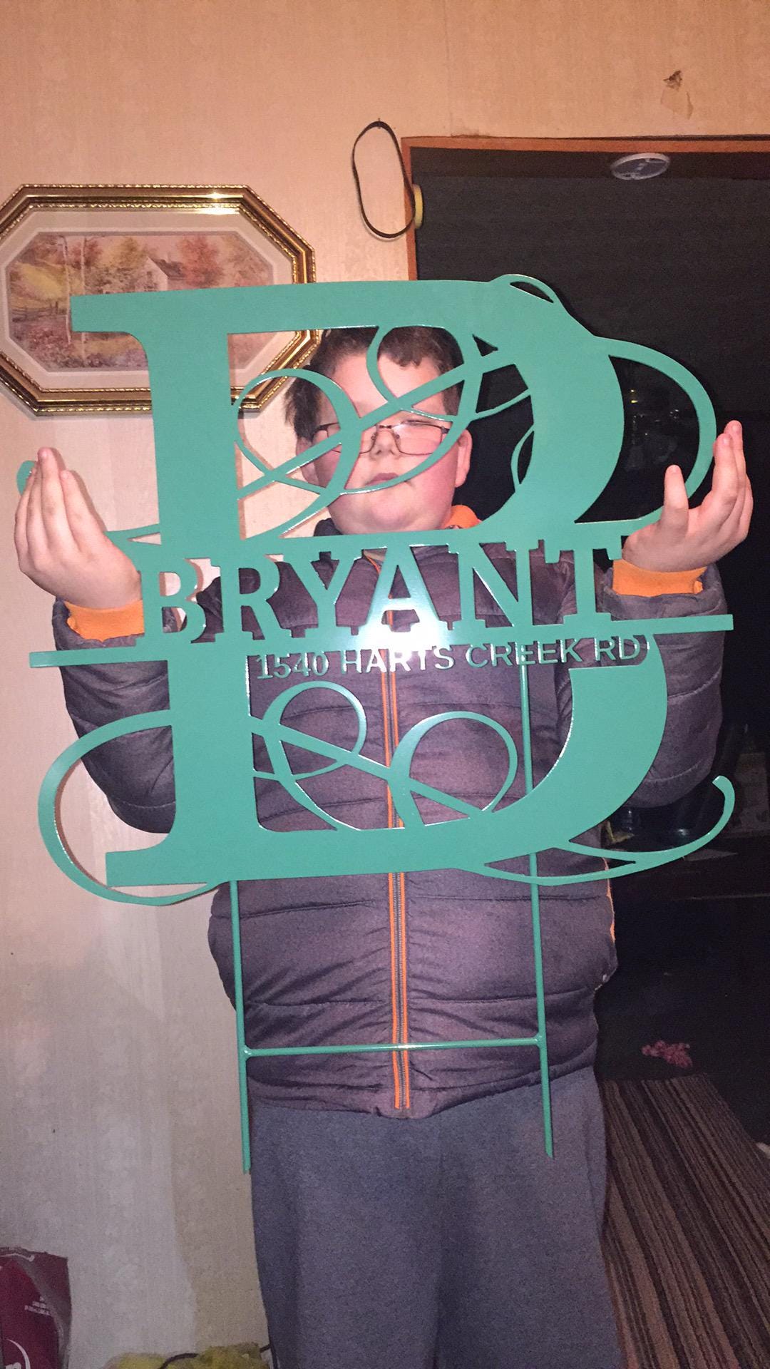 Personalized Metal Yard Art Decorative Scroll Letters for Outdoor Home ...