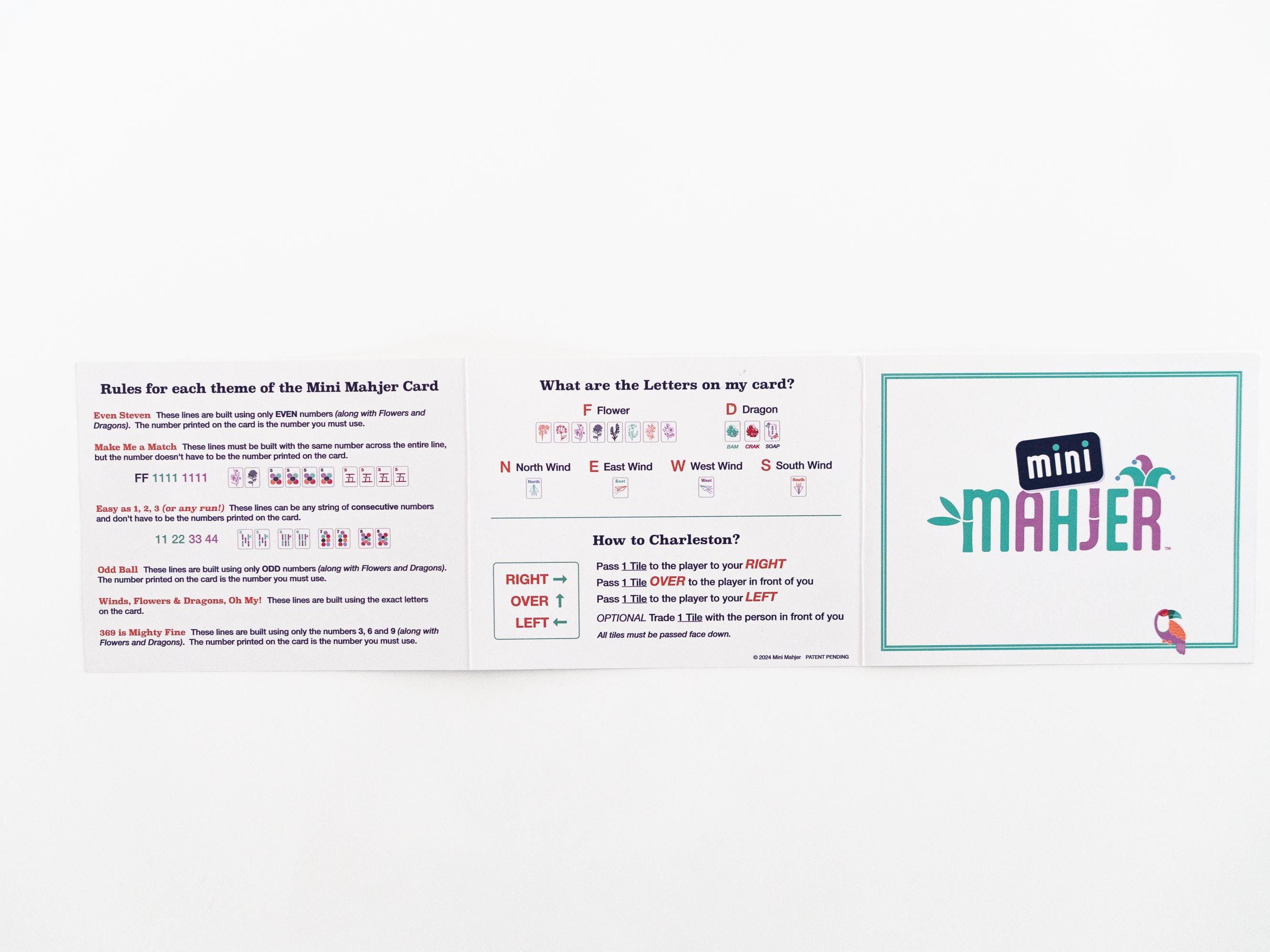 Mini Mahjer Card: Teaching Children American Mahjong - Etsy