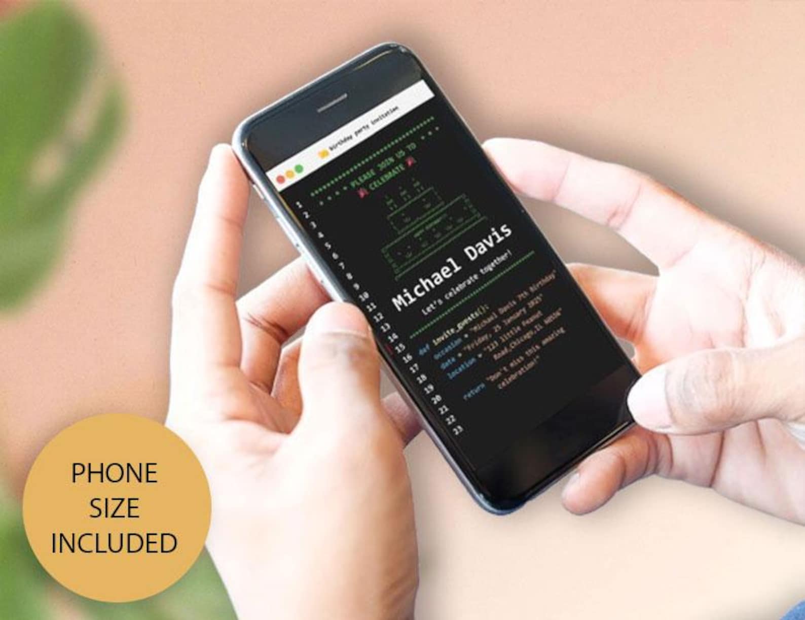 Editable Computer Birthday Invitation, Computer Tech Coding Programming ...