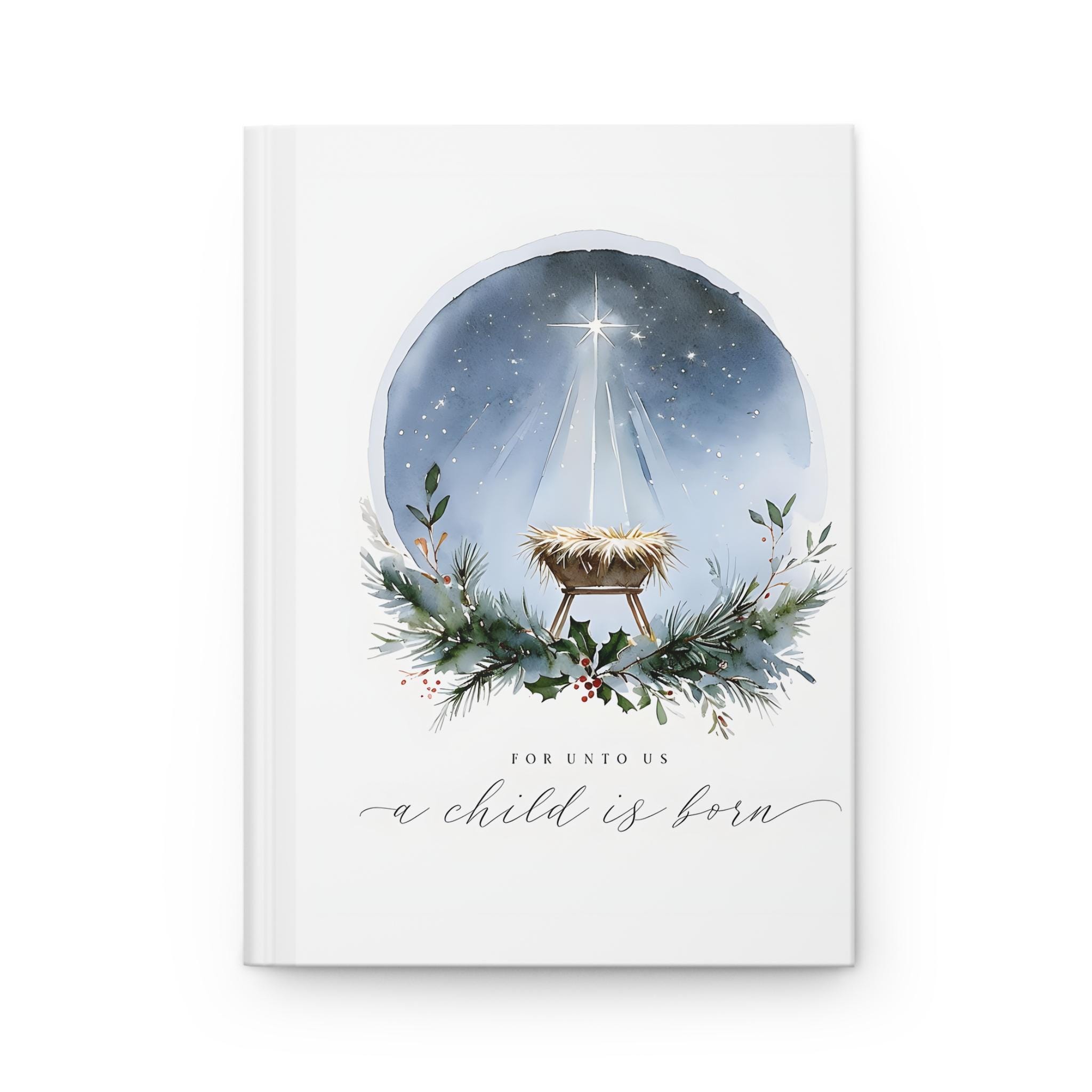 Christmas Nativity Hardcover Journal, Faith-based Notebook, Religious ...