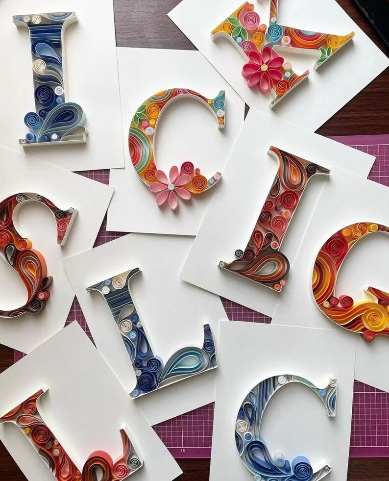 Handmade Quilling Letters, Colorful, Creative Letter Decoration, New ...