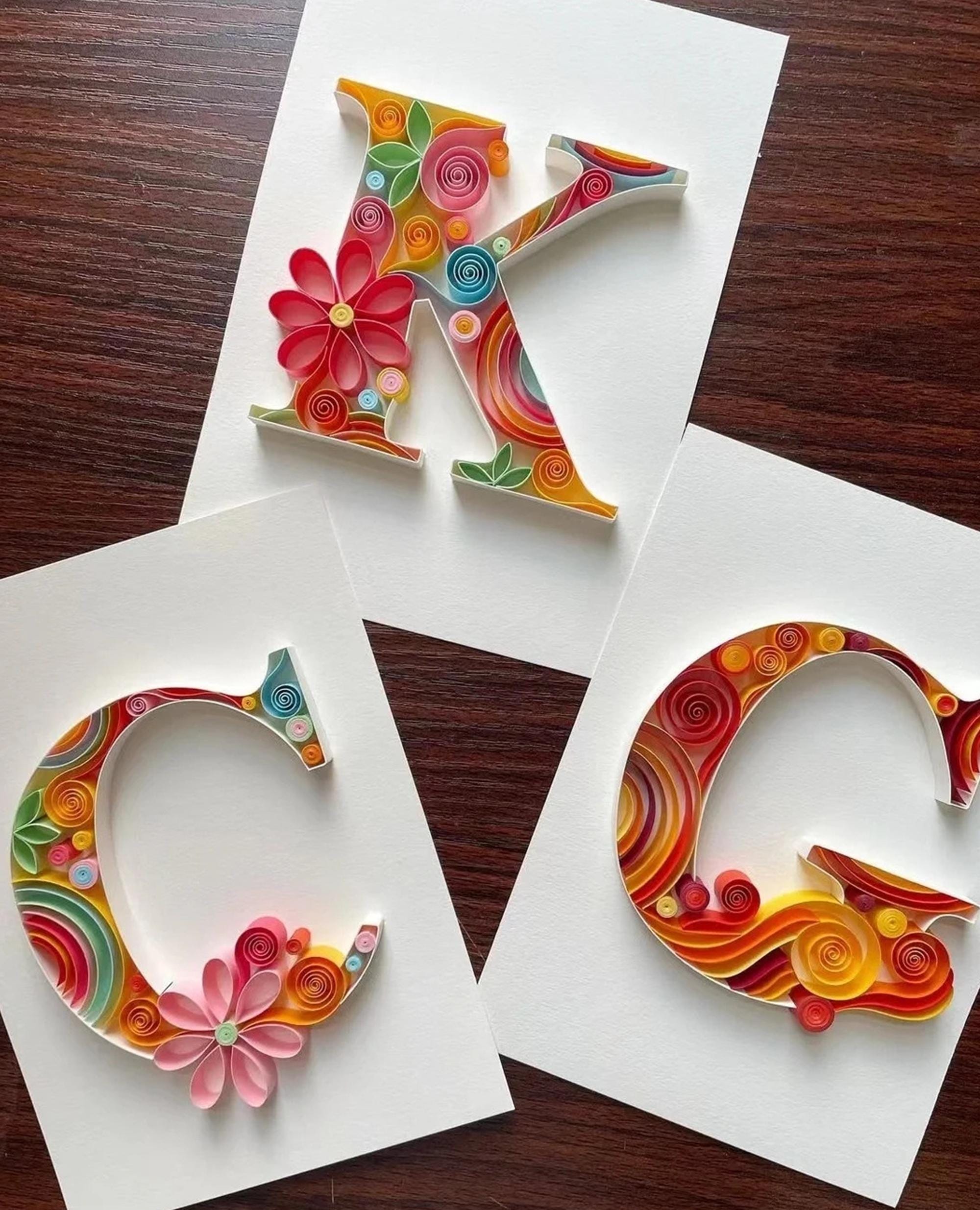 Handmade Quilling Letters, Colorful, Creative Letter Decoration, New ...