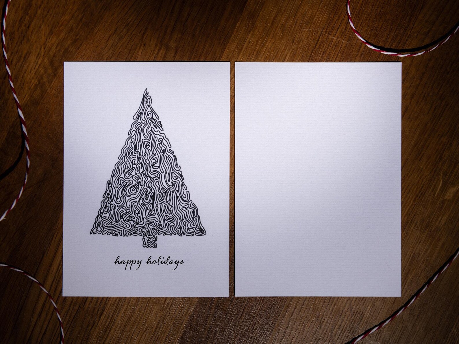 Hand-illustrated Christmas Tree Card: Happy Holidays (digital Download ...