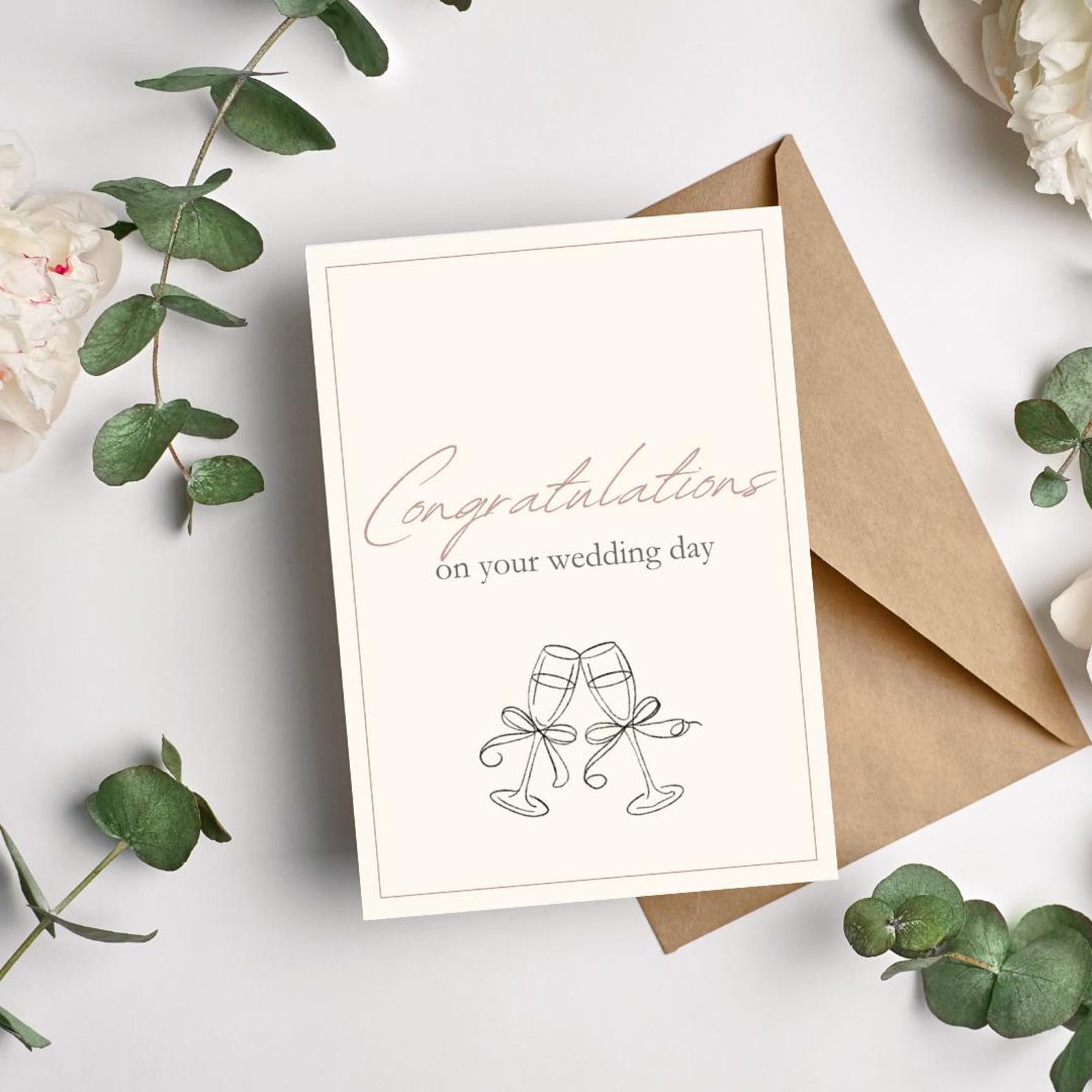 Printable Congratulations Card, Wedding Card, Instant Download, Getting ...