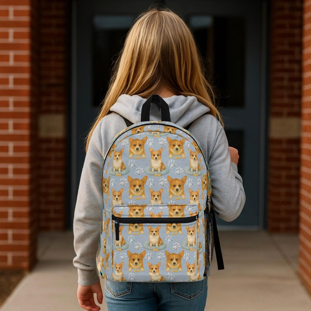 Pembroke Welsh Corgi Backpack, Cute Back to School Bag for Dog Lovers ...