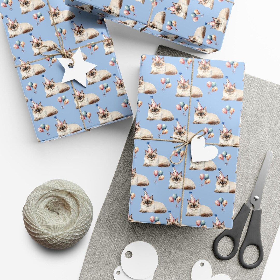 Ragdoll Cat Gift Wrap Wrapping Paper Birthday - Etsy