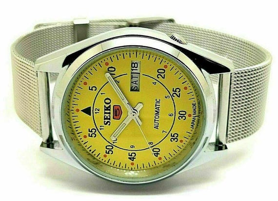 Vintage Seiko 5 Automatic Yellow Dial Pre-owned 6309a… - Gem