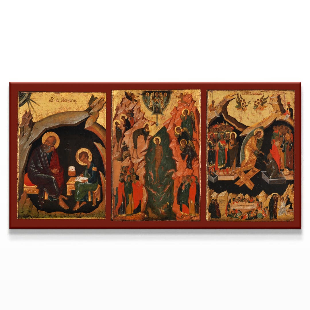 Icon Wall Art | Harrowing of Hell Icon Canvas | Orthodox Icon | Baptism ...