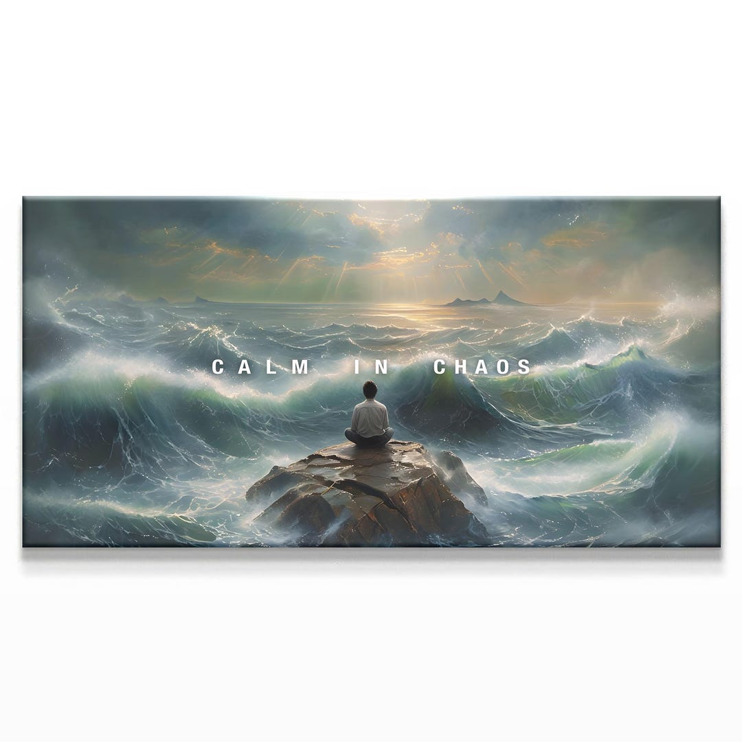 Calm in Chaos Canvas Print | Meditation Office Wall Art - Etsy