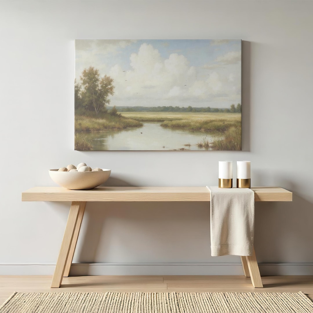 Extra Large Canvas Print | Landscape Canvas Print | Vintage Countryside ...