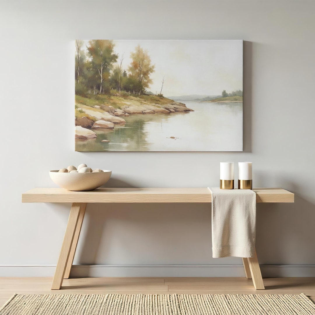 Nature Wall Art | Rustic Canvas Art | Peaceful Landscape Print | Calm ...