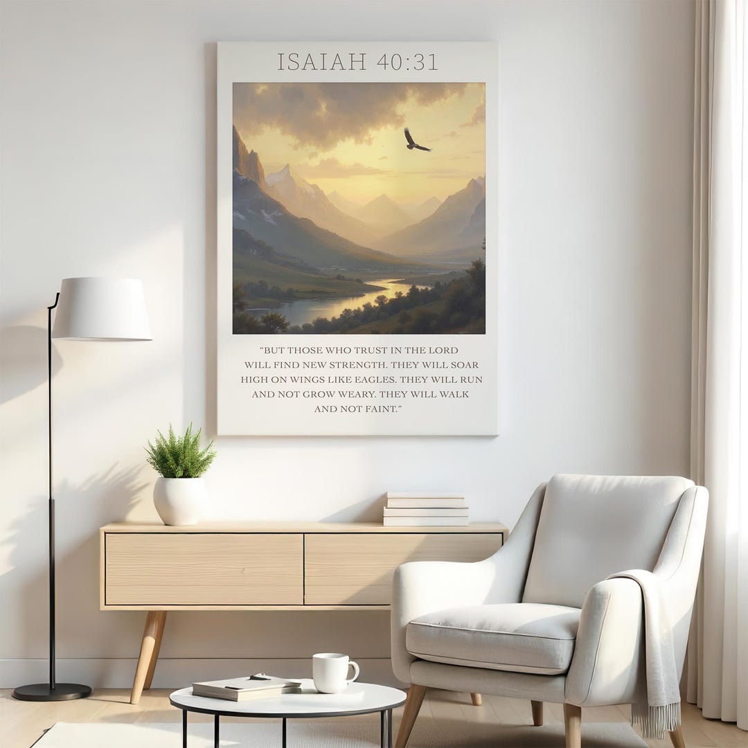 Scripture Wall Art | Large Bible Verse Canvas | Scripture Print ...