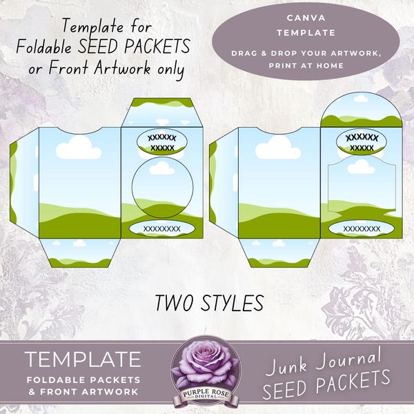 Seed Packet Template - Etsy