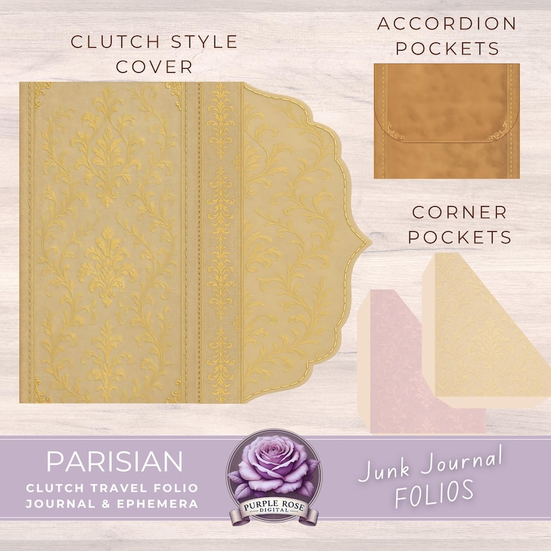Paris Travel Junk Journal Folio Kit: Vintage Ephemera & Pockets - Etsy