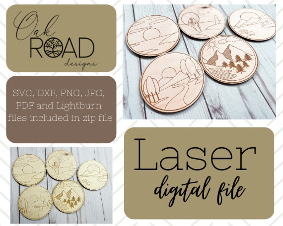 Landscape Bundle SVG for Laser Engraving - Etsy