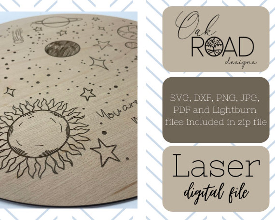 Space Pattern SVG for Laser Engraving - Etsy