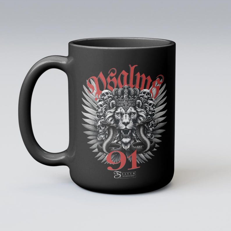 Psalm 91 Mug | Inspirational Bible Verse Coffee Cup | Faith-based Gift ...