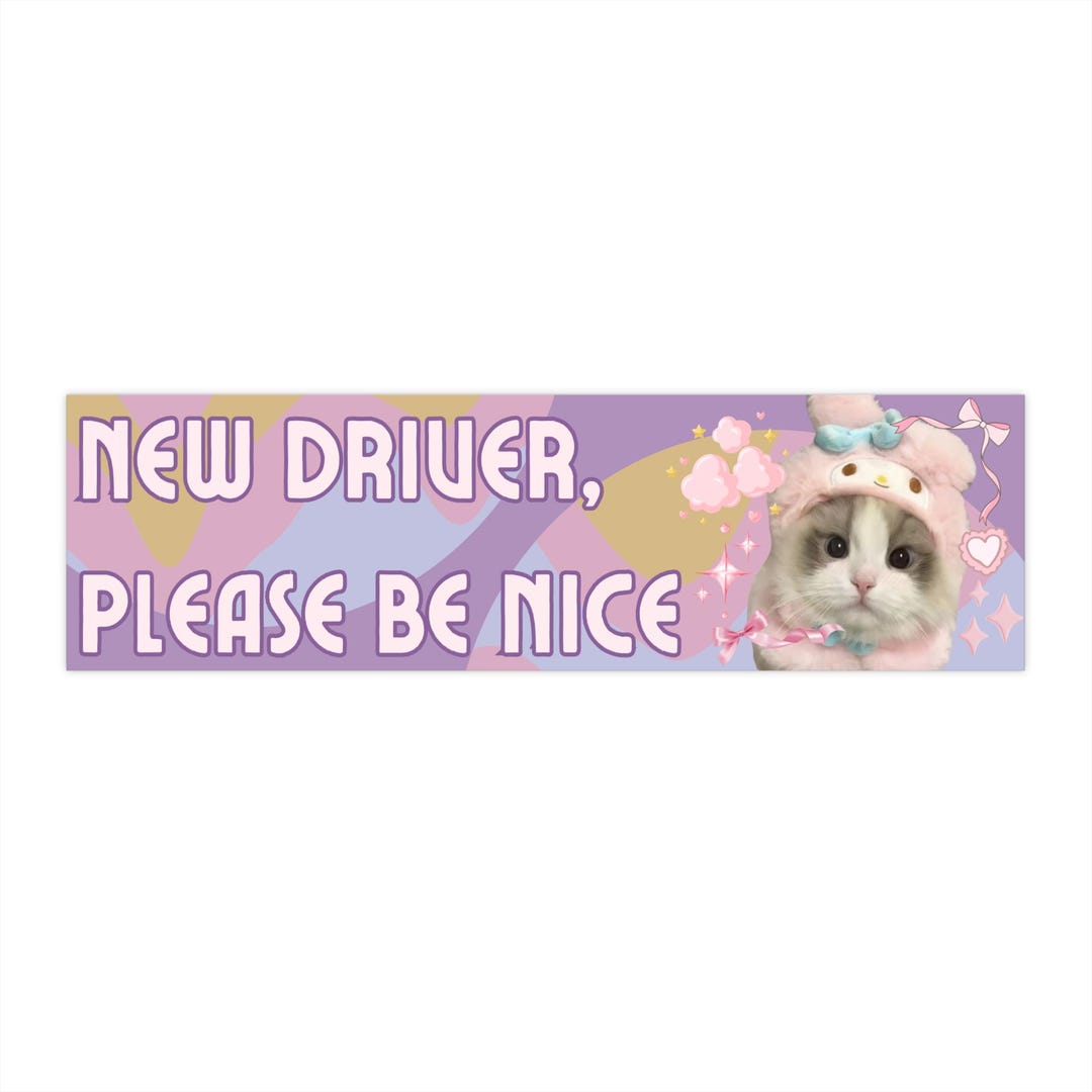 New Driver, Please Be Nice Bumper Sticker - Etsy