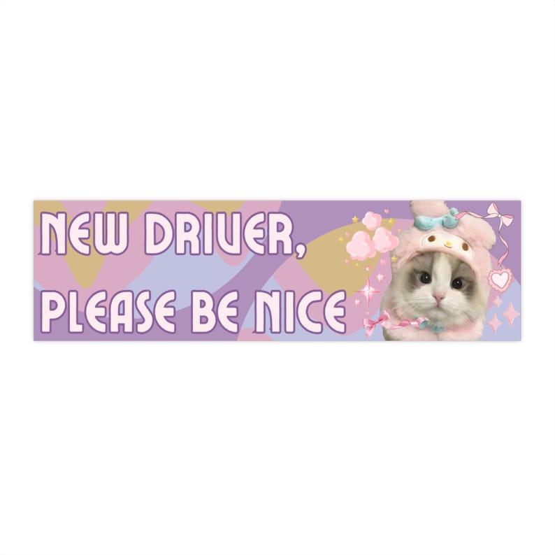 New Driver, Please Be Nice Bumper Sticker - Etsy
