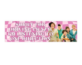 Funny One Direction Boy Band Bumper Sticker Pop Culture Decal for ...