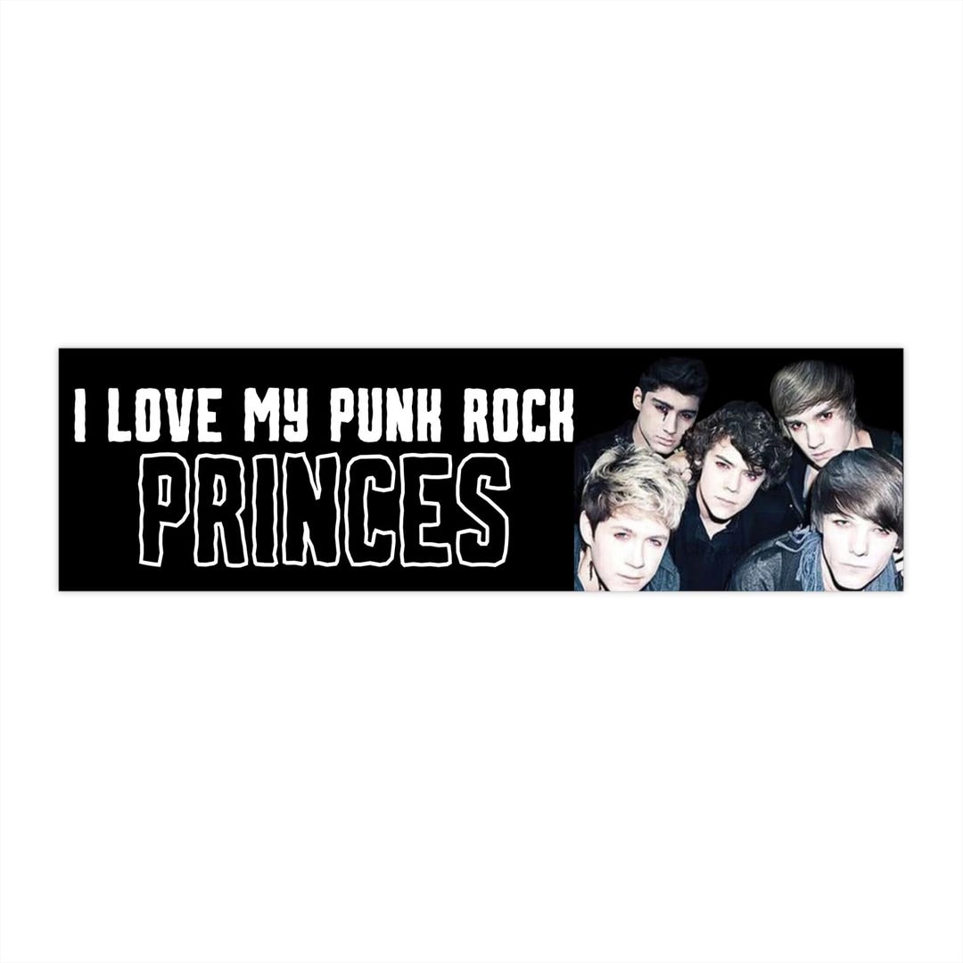 Punk Rock Bumper Stickers, One Direction Funny Boy Band Decal, Car ...
