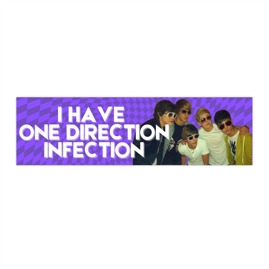 Funny One Direction Infection Bumper Sticker Car Decal, Laptop Sticker ...