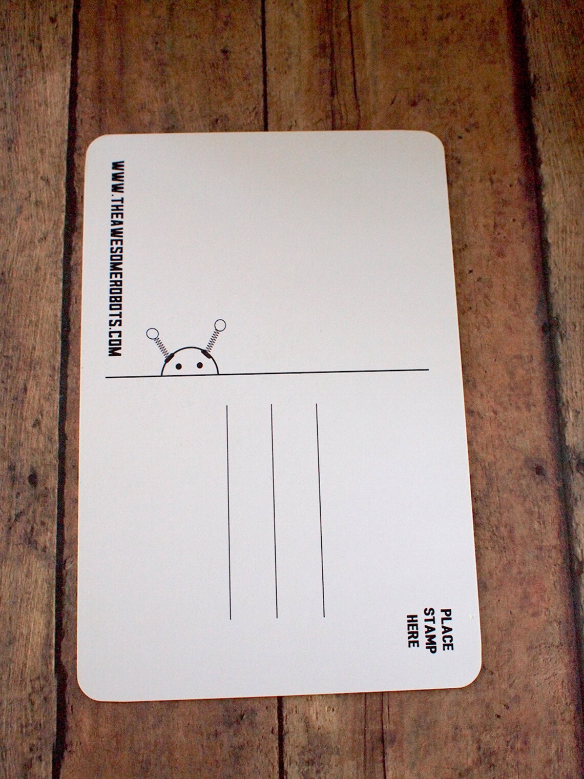 Professor Bot Reading a Book Art Postcard Techie Gift Geeky | Etsy