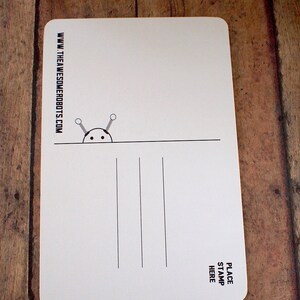 Robot Art Print Postcard Child's Room Wall Geek Decor set of 4 PERFECT ...