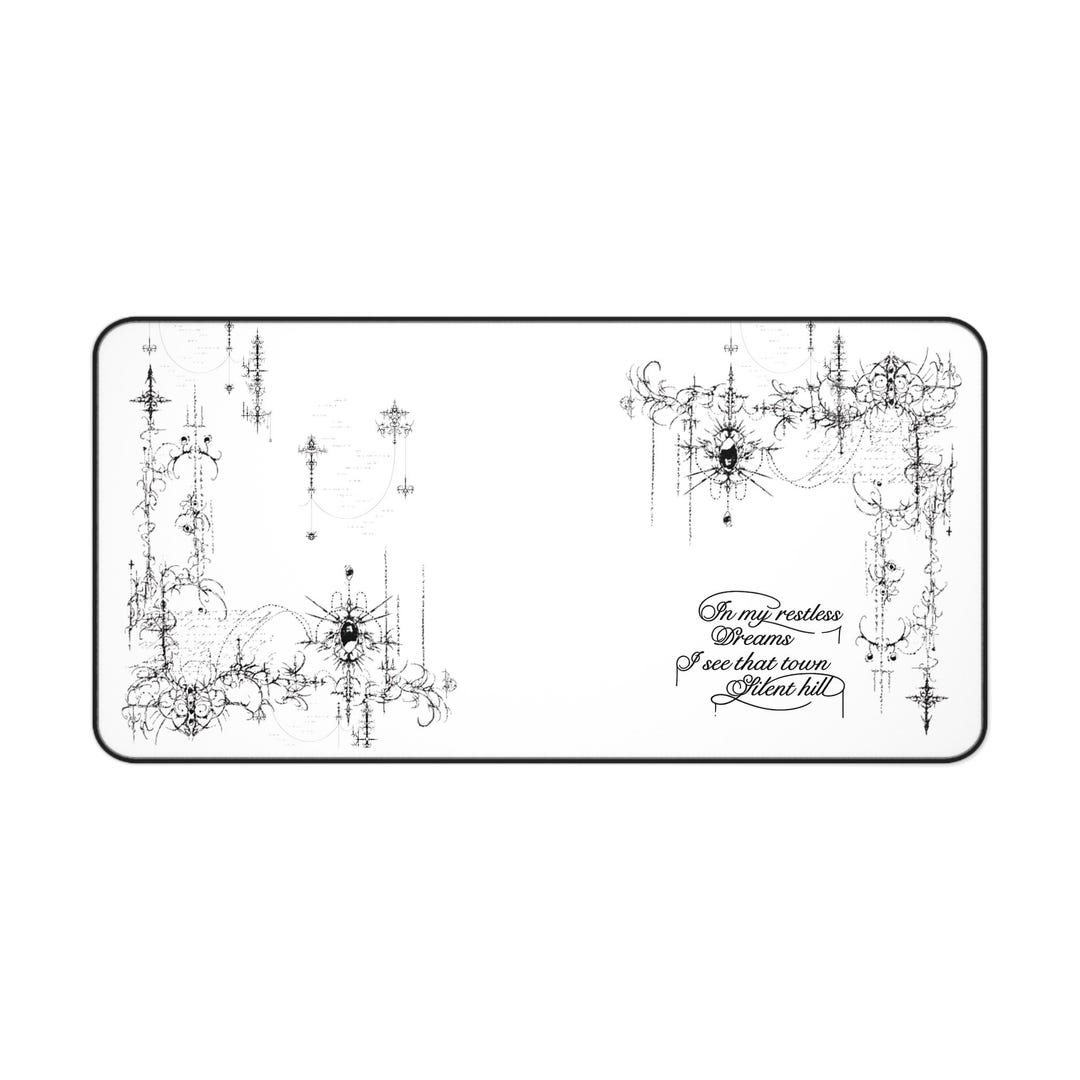 White Gaming Mouse Pad for Setup | Elegant Emo Edgy Goth Aesthetic ...