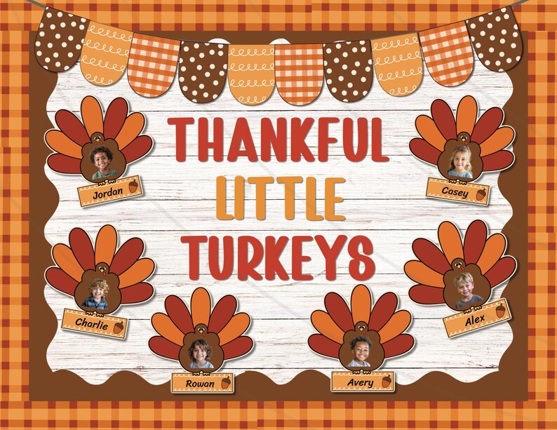 Thanksgiving Bulletin Board Kit | Turkey Autumn Classroom Door ...