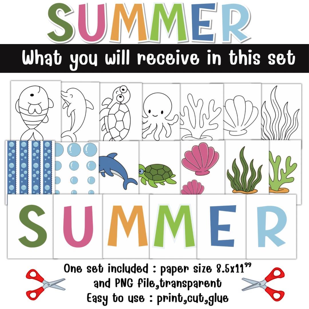 Ocean Theme Bulletin Board: Diving Into Summer Classroom Decor (digital ...