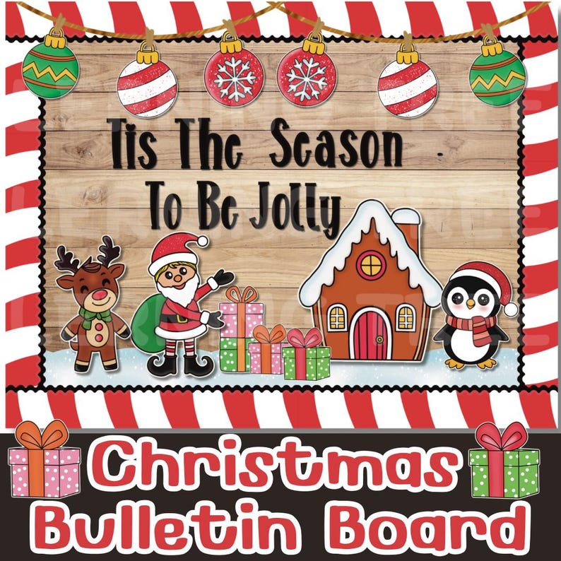 Christmas Bulletin Board Set, Holiday Classroom Decoration. - Etsy