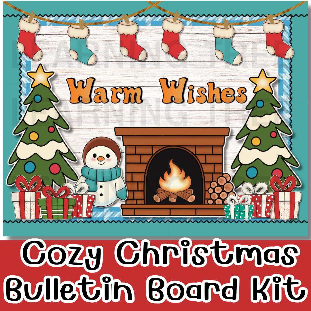 Warm Wishes Bulletin Board,christmas Fireplace Classroom Decor. - Etsy