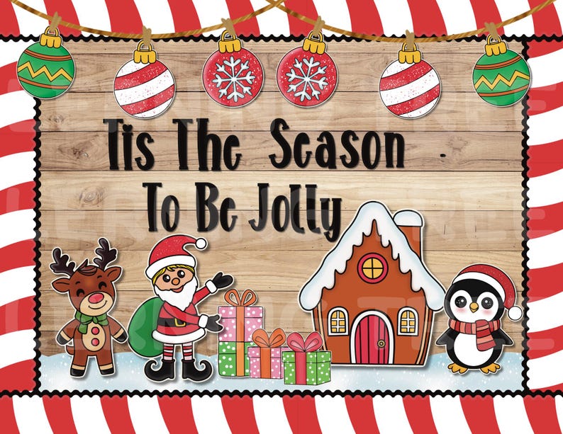 Christmas Bulletin Board Set, Holiday Classroom Decoration. - Etsy