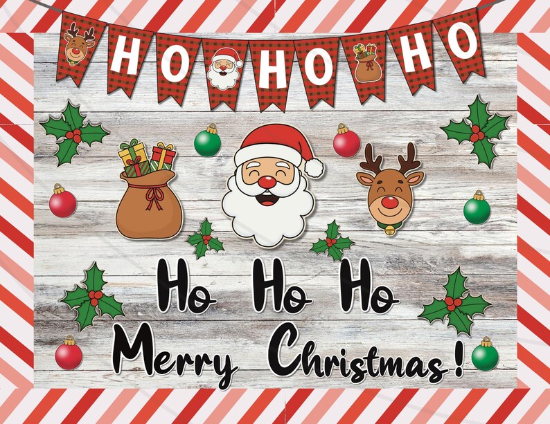 Christmas Bulletin Board Kit | Merry Christmas | Holiday Classroom ...