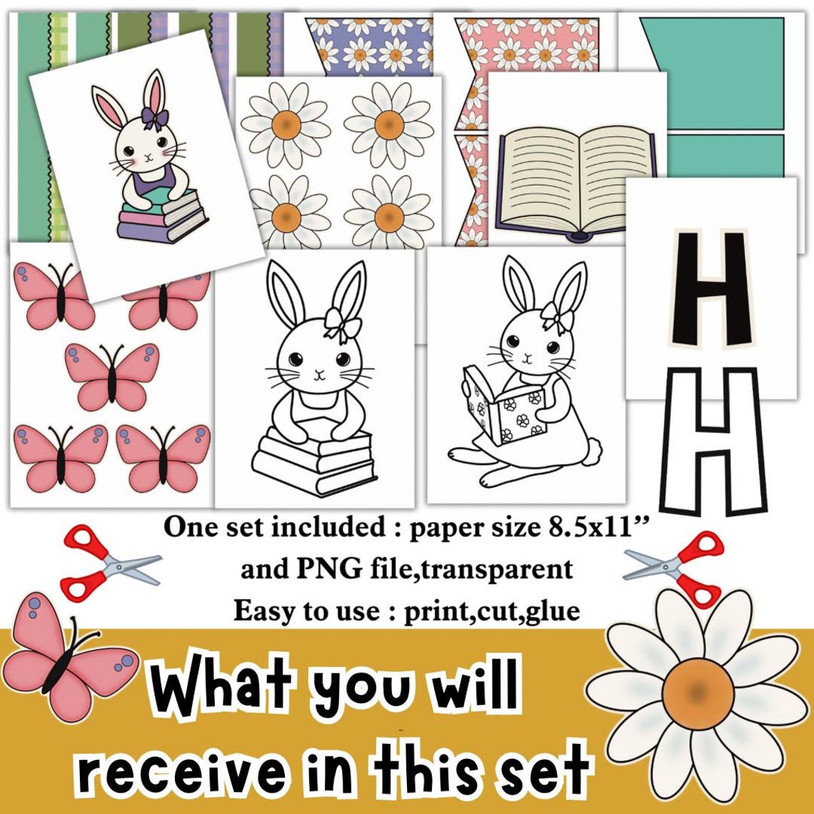 Spring Reading Bulletin Board,easter Classroom Decorations,hop Into ...