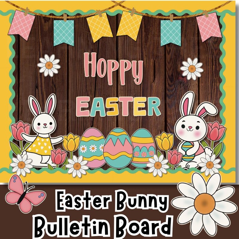 Spring Reading Bulletin Board,easter Classroom Decorations,hop Into ...