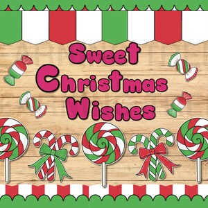 Candy Cane Lane Bulletin Board, Christmas Sweet Treats Classroom,door ...