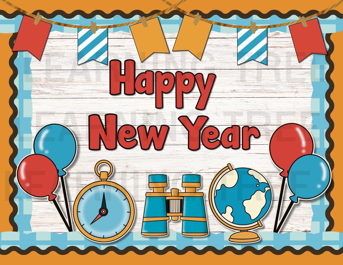New Year Bulletin Board,back to School New Year Display,classroom ...