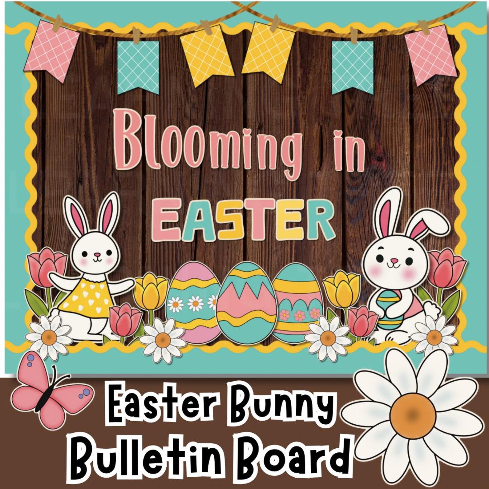 Spring Reading Bulletin Board,easter Classroom Decorations,hop Into ...