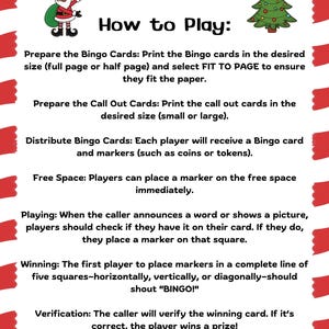 Christmas Bingo Game 30 Bingo Cards With Pictures for Class Party ...