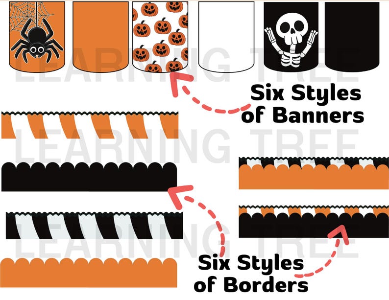 Skeleton Themed Classroom Halloween Bulletin Board Set, Door ...