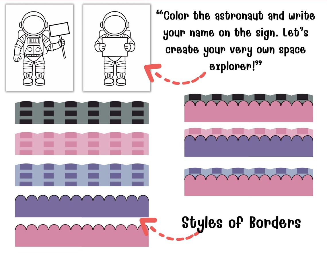 Astronaut Bulletin Board: Outer Space Classroom Decor (digital Download ...