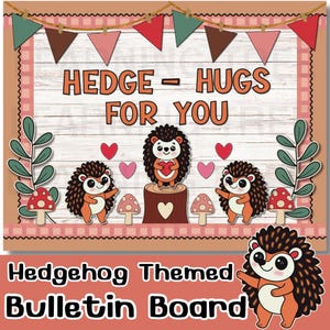 Hedgehog Bulletin Board,valentine’s Day Classroom Decor, Love and ...