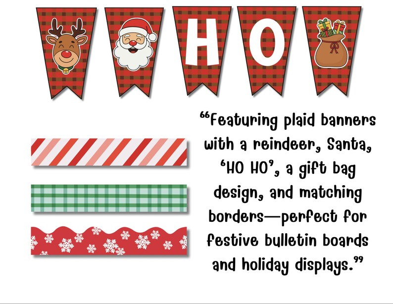 Christmas Bulletin Board Kit | Merry Christmas | Holiday Classroom ...