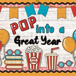 New Year Bulletin Board,popcorn Theme Classroom Decor,back to School ...